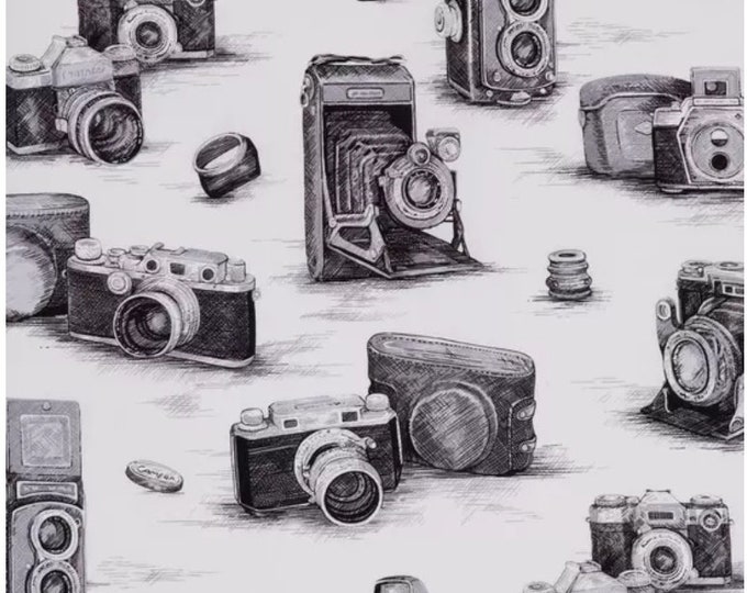 Retro Camera Fabric Make It Snappy by Pennycandy Vintage Retro Camera ...