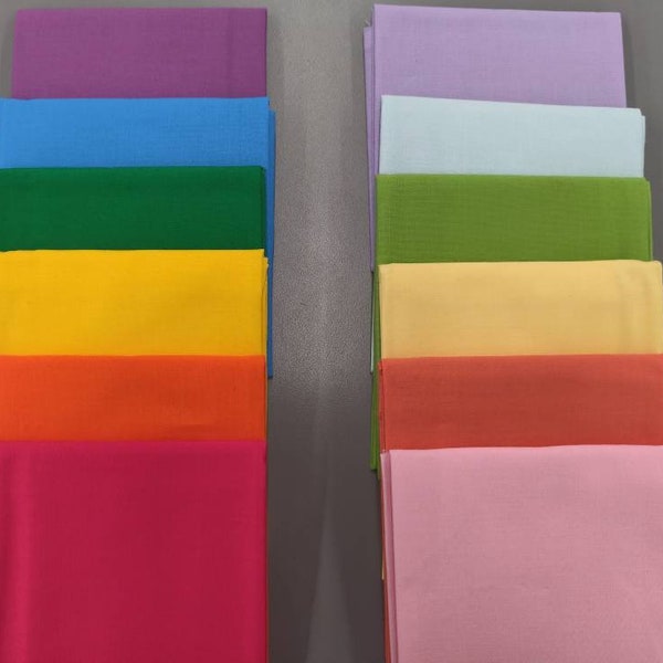 Solid Color Fabric Fat Quarters - Etsy