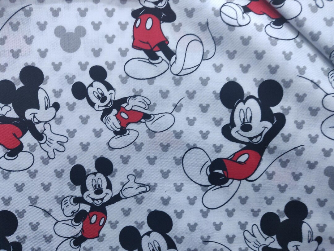 Mickey Mouse Fabric, 100% Cotton, Disney Fabric, Fabric by the Yard ...