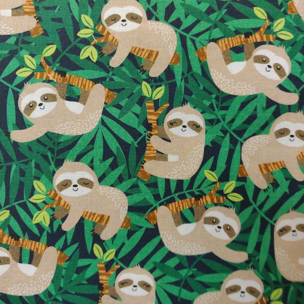 Sloth Fabric - Etsy