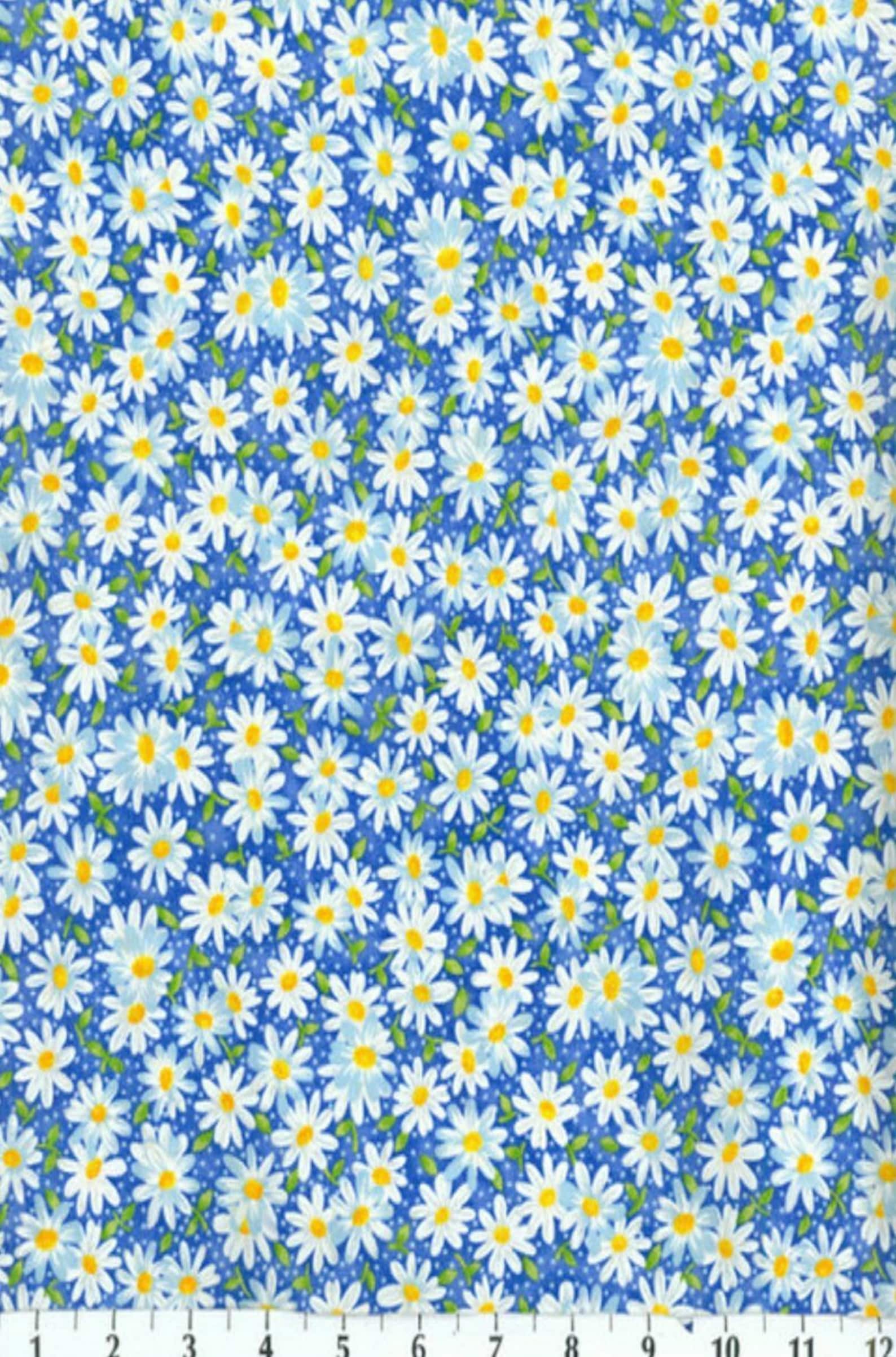 Daisies Fabric 100% Cotton Daisy Fabric Fabric by the Yard - Etsy