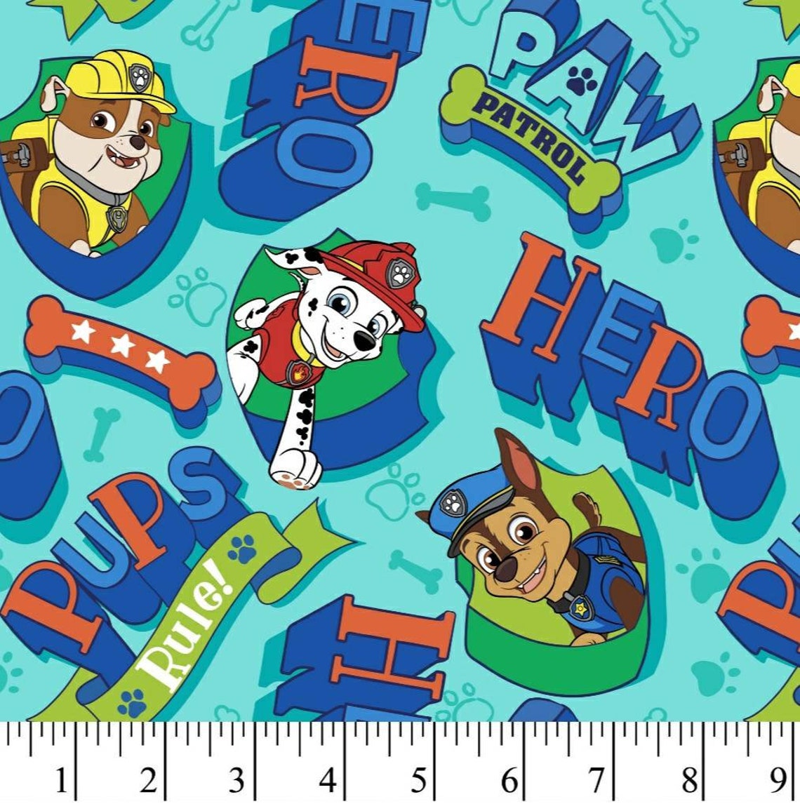 Paw Patrol Fabric 100 Cotton Fabric By The Yard Choose Your Etsy