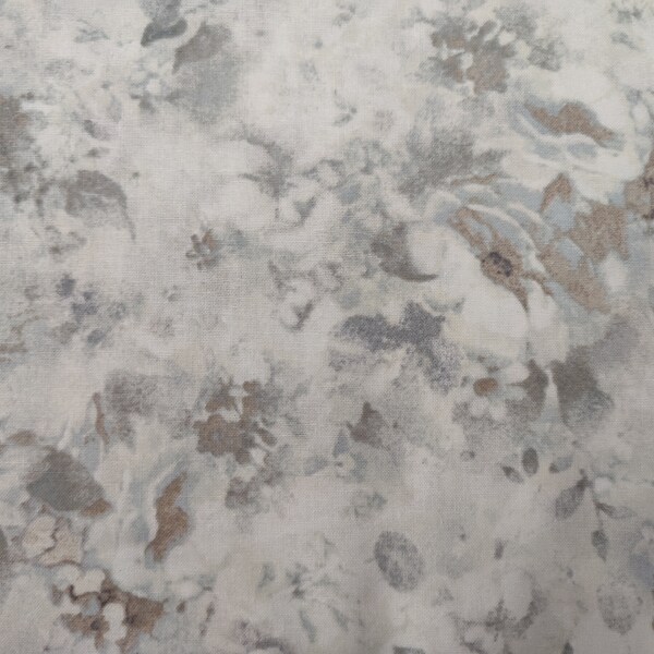 Gray Floral Fabric - Etsy