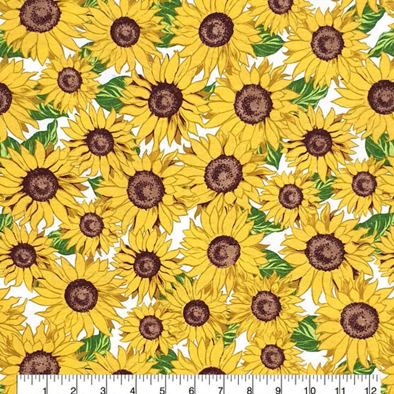 Sunflower Fabric - Etsy