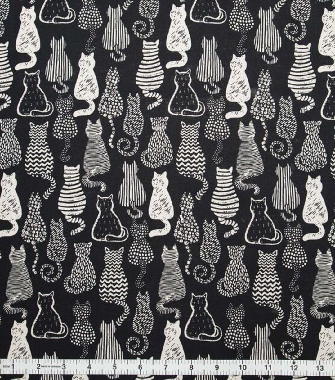 Cats Fabric, 100% Cotton, Fabric by the Yard, Choose Your Cut - Etsy