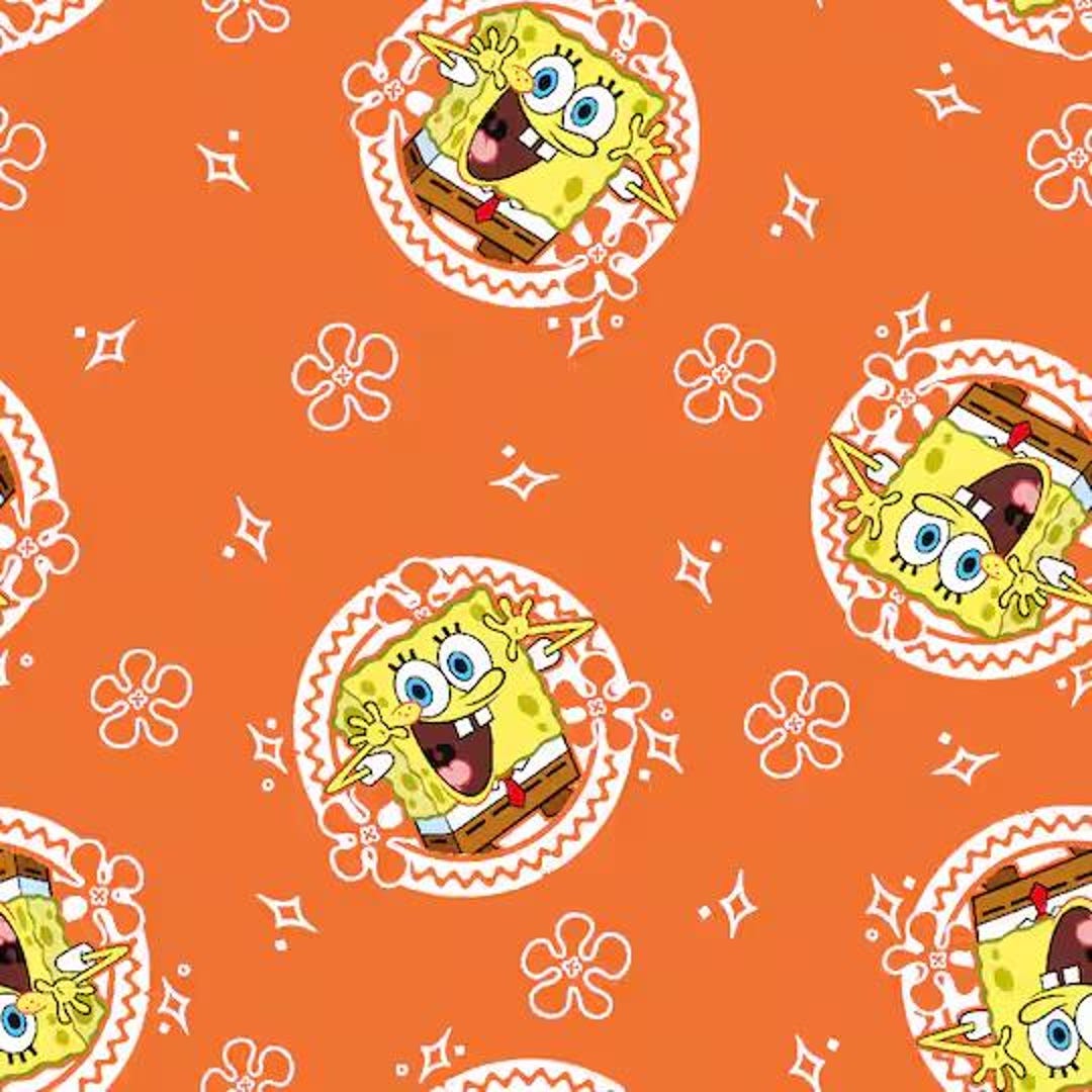 Spongebob Fabric, 100% Cotton, Fabric by the Yard, Choose Your Cut ...