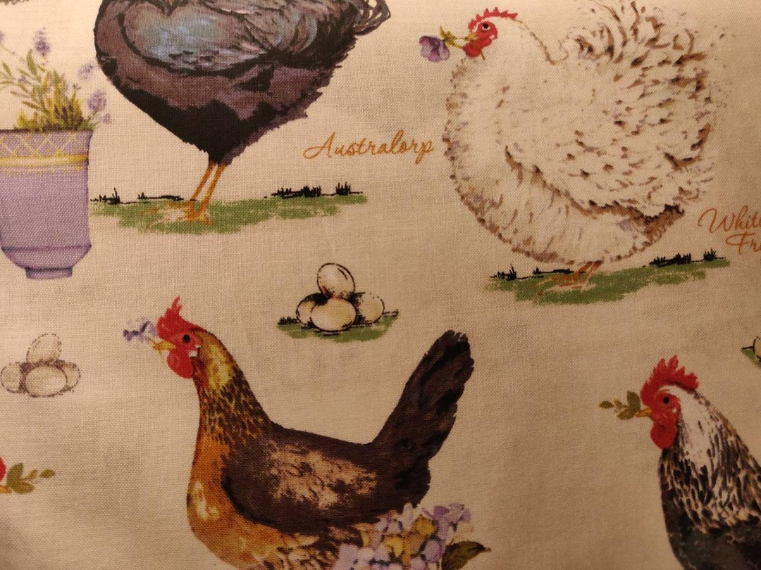 Chicken Breeds Fabric, 100% Cotton Fabric, Fabric by the Yard - Etsy