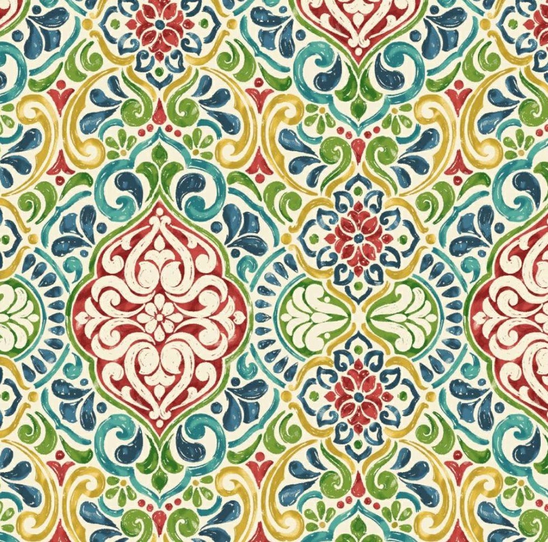 Colorful Abstract Indoor/outdoor Fabric, 100% Polyester, Fabric by the ...