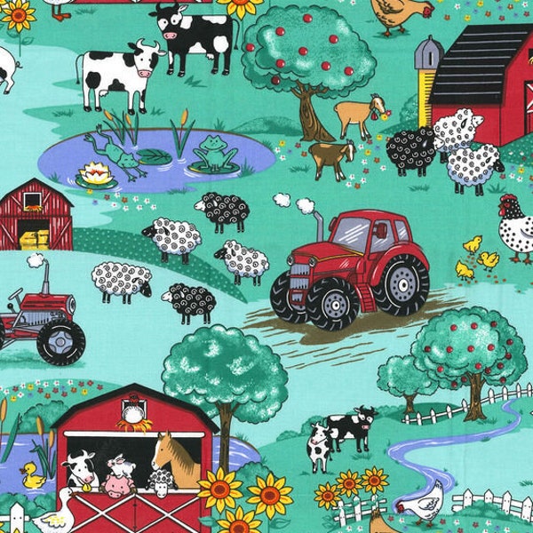 Farm Animals Fabric - Etsy