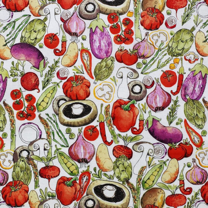 Vegetable Fabric - Etsy