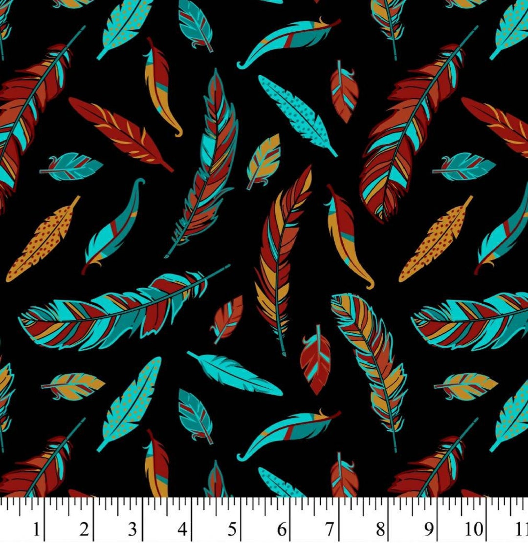Feathers Fabric, 100% Cotton Fabric, Fabric by the Yard - Etsy