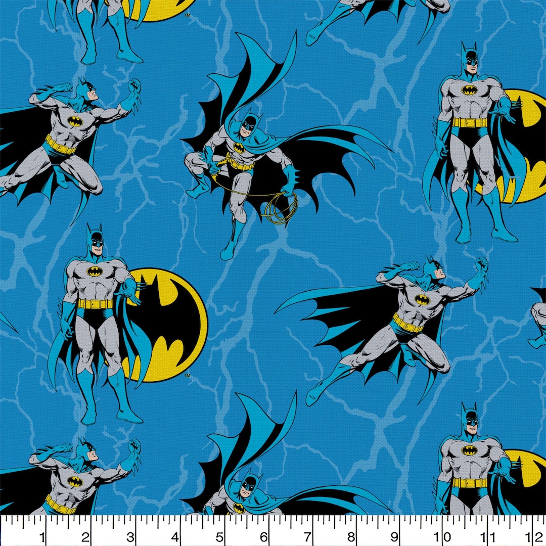 Batman Fabric, 100% Cotton Fabric, Fabric by the Yard, Choose Your Cut ...
