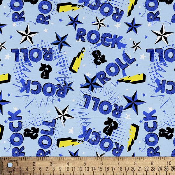 Rock and Roll Fabric - Etsy