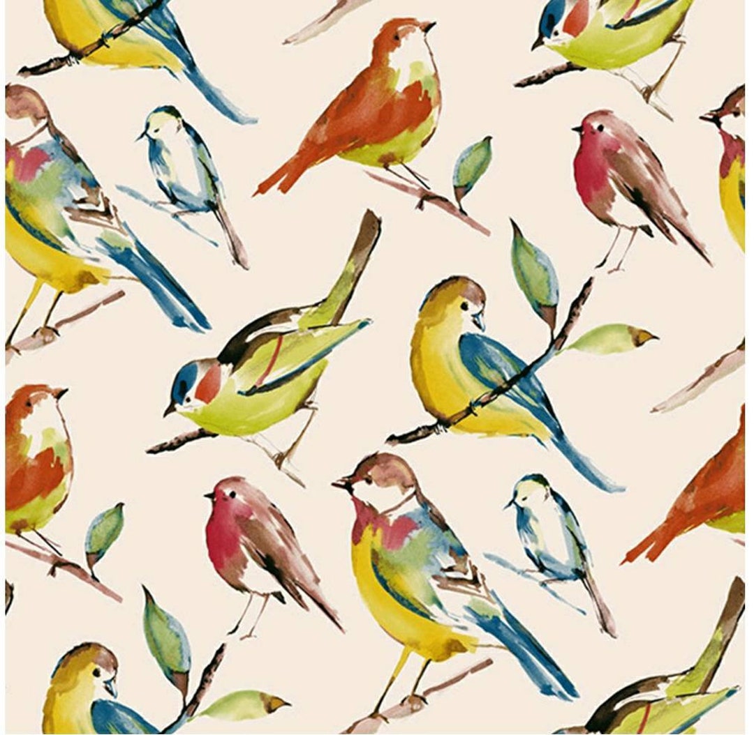 Birds Indoor/outdoor Fabric, 100% Polyester, Fabric by the Yard, Choose ...