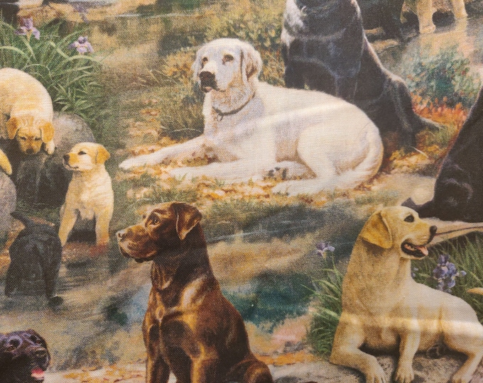 Labrador Retriever Fabric black Lab Quilt B Dog Breed Quilt Pattern ...