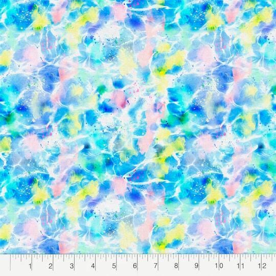 Abstract Water Ripples Fabric, 100% Cotton, Fabric by the Yard, Choose ...