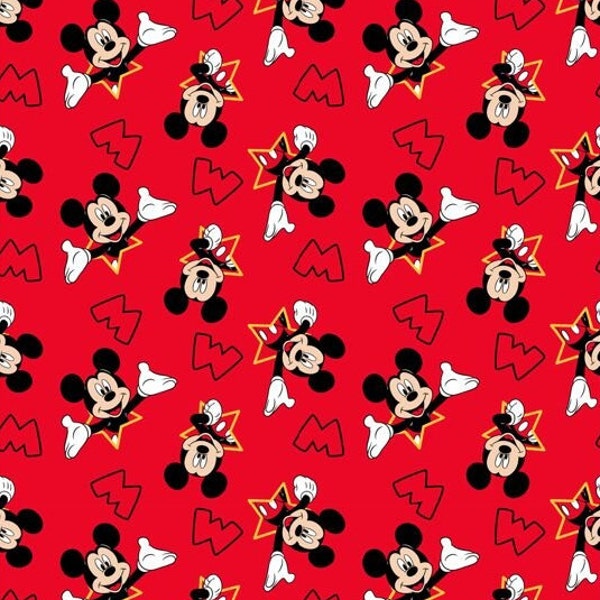Mickey Mouse Fabric Panel - Etsy