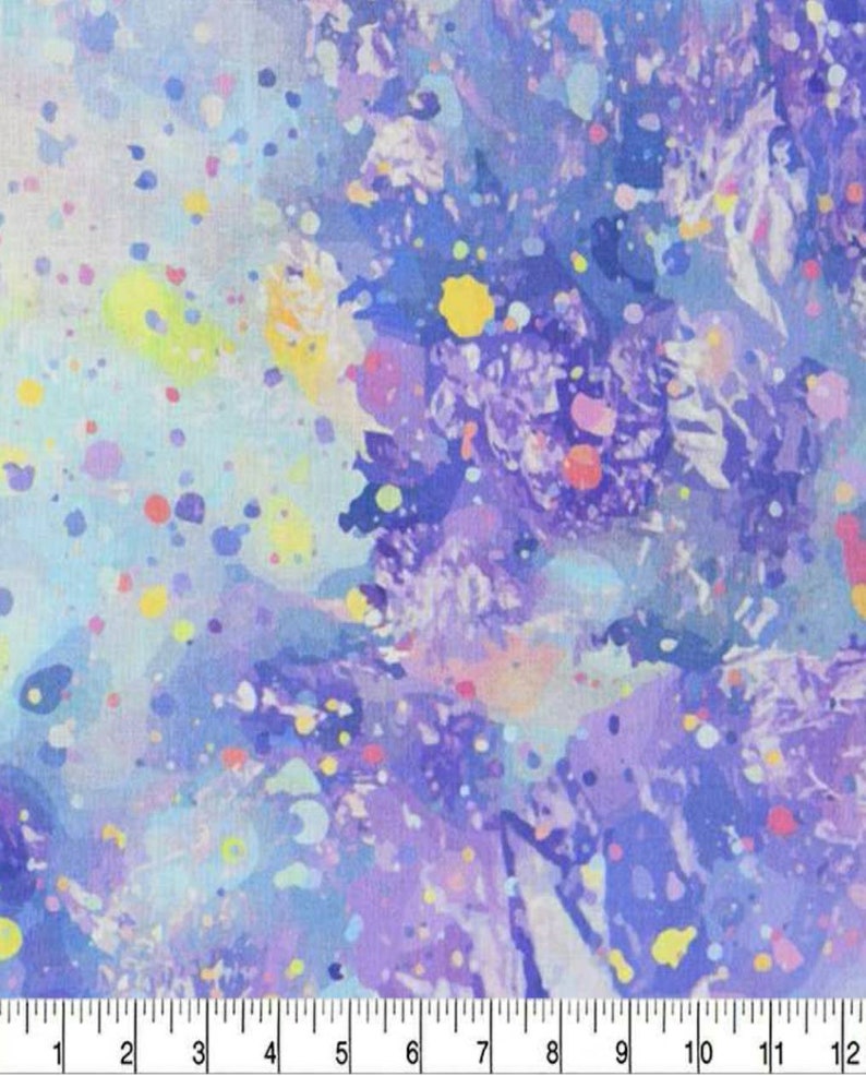 Pastel Paint Splatter Fabric 100% Cotton Fabric by the Yard - Etsy