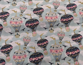 Watercolor Floral Hot Air Balloon Fabric Panel - Etsy