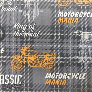 Motorcycle Fabric, 100% Cotton, Fabric by the Yard, Choose Your Cut - Etsy