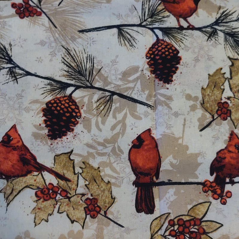 Cardinal Fabric - Etsy Canada