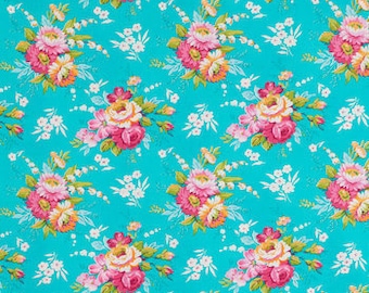 Teal Fabric Flowers - Etsy