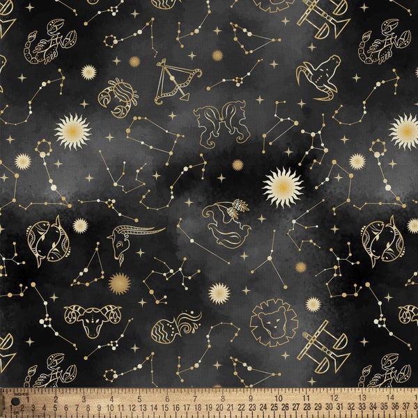 Zodiac Signs Fabric - Etsy