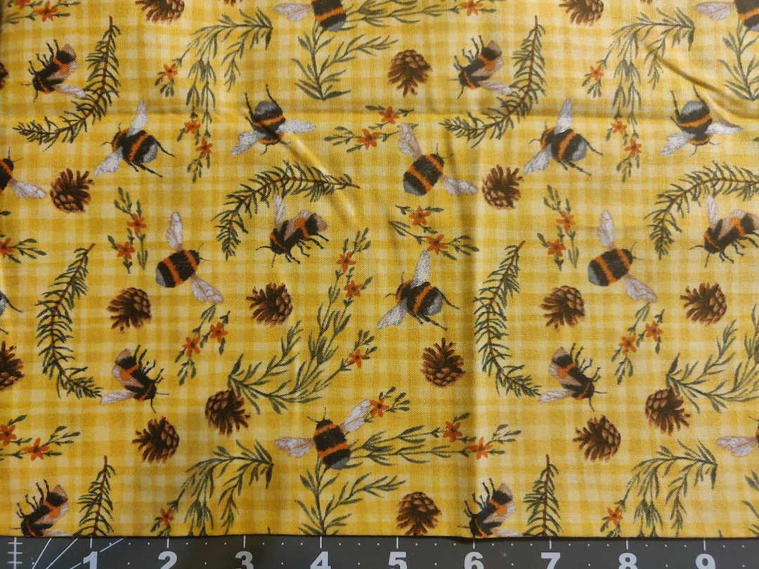 Bee Fabric, 100% Cotton, Fabric by the Yard, Choose Your Cut - Etsy