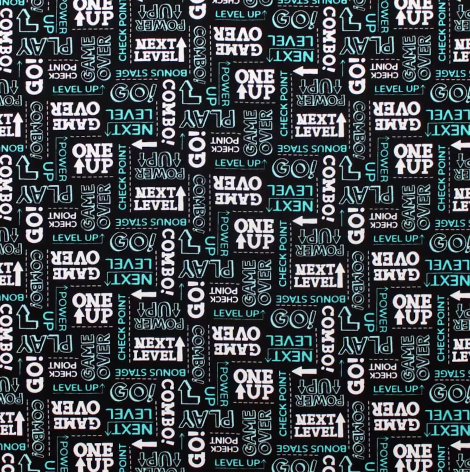 Gamer Fabric, Video Game Fabric, 100% Cotton, Fabric by the Yard ...