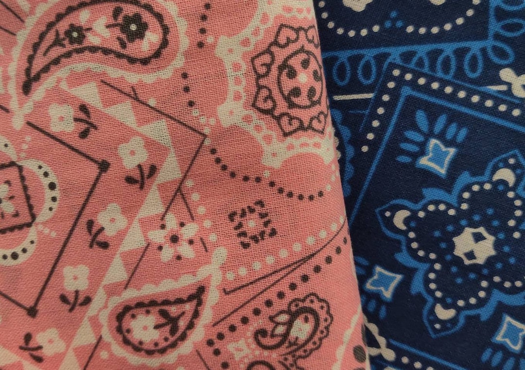 Bandana Fabric, 100% Cotton, Fabric by the Yard, Choose Your Cut - Etsy