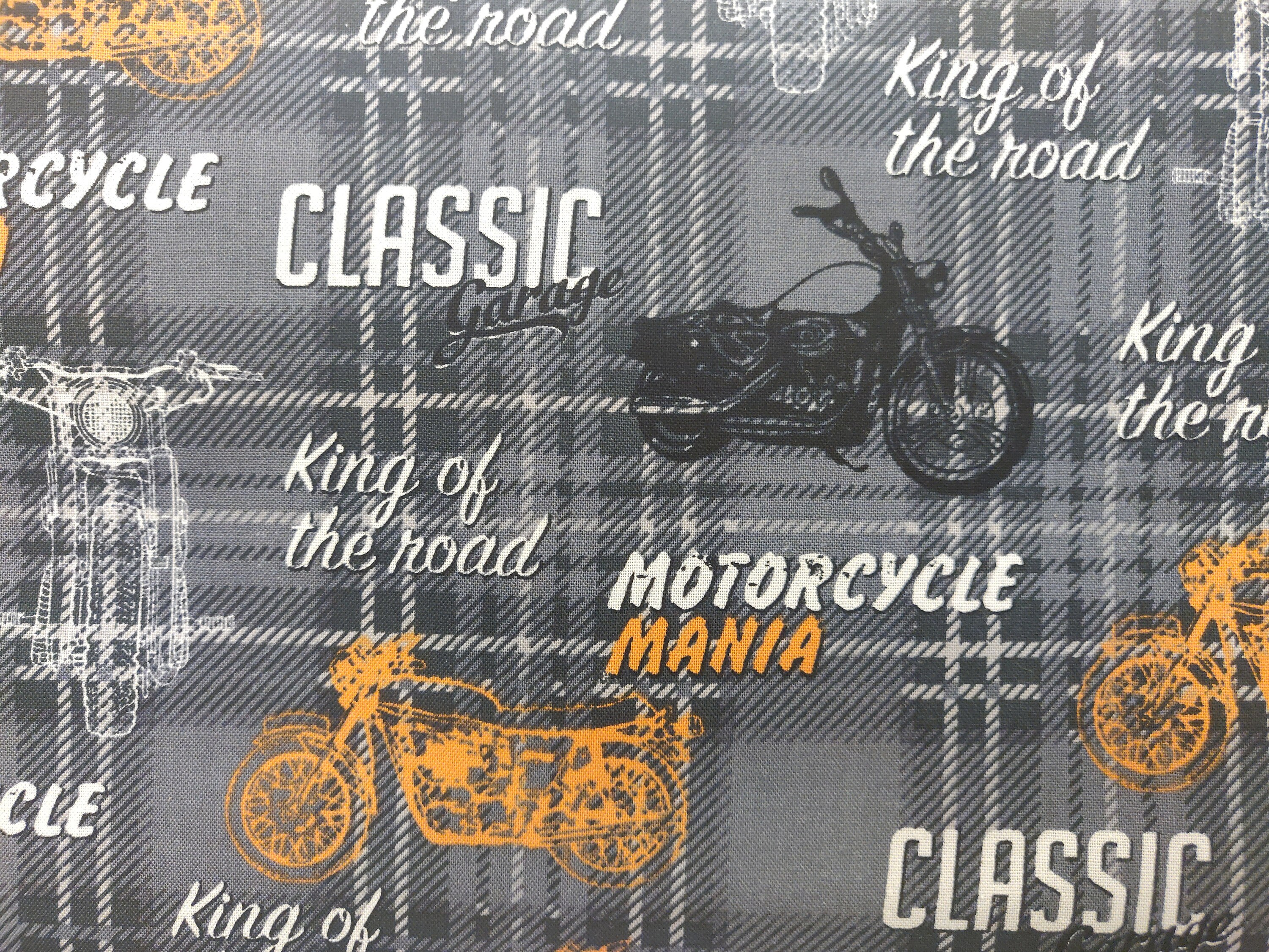 Motorcycle Fabric, 100% Cotton, Fabric by the Yard, Choose Your Cut - Etsy