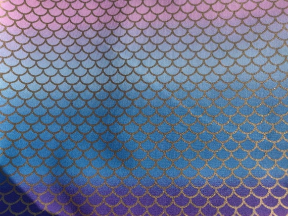 Mermaid Scales Fabric 100% Cotton Fabric by the Yard Choose | Etsy