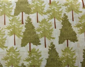 Forest Scenery Fabric Pnw Mountain Landscape in Emerald Green by ...