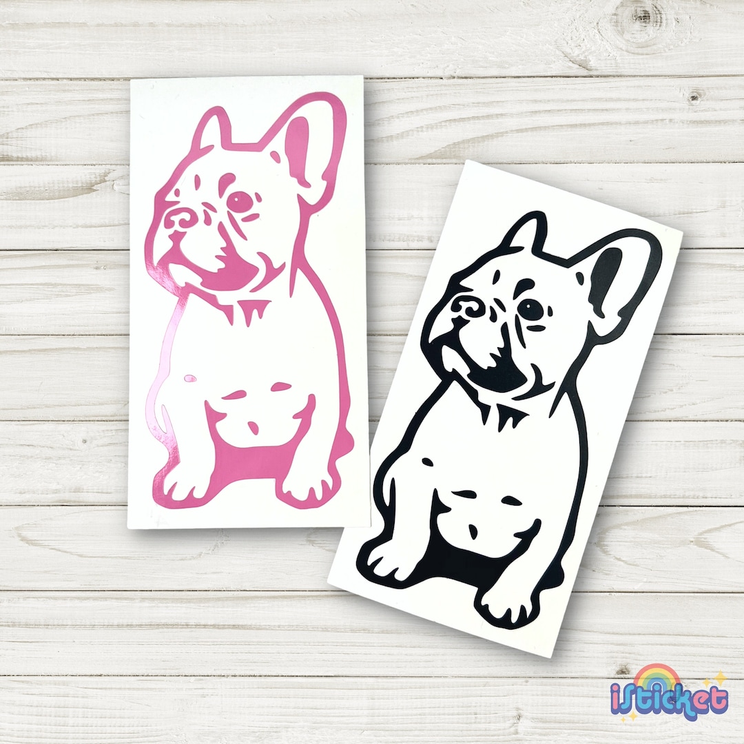 French Bulldog Vinyl Decal | Frenchie Decal | Dog Sticker Laptop Decal ...