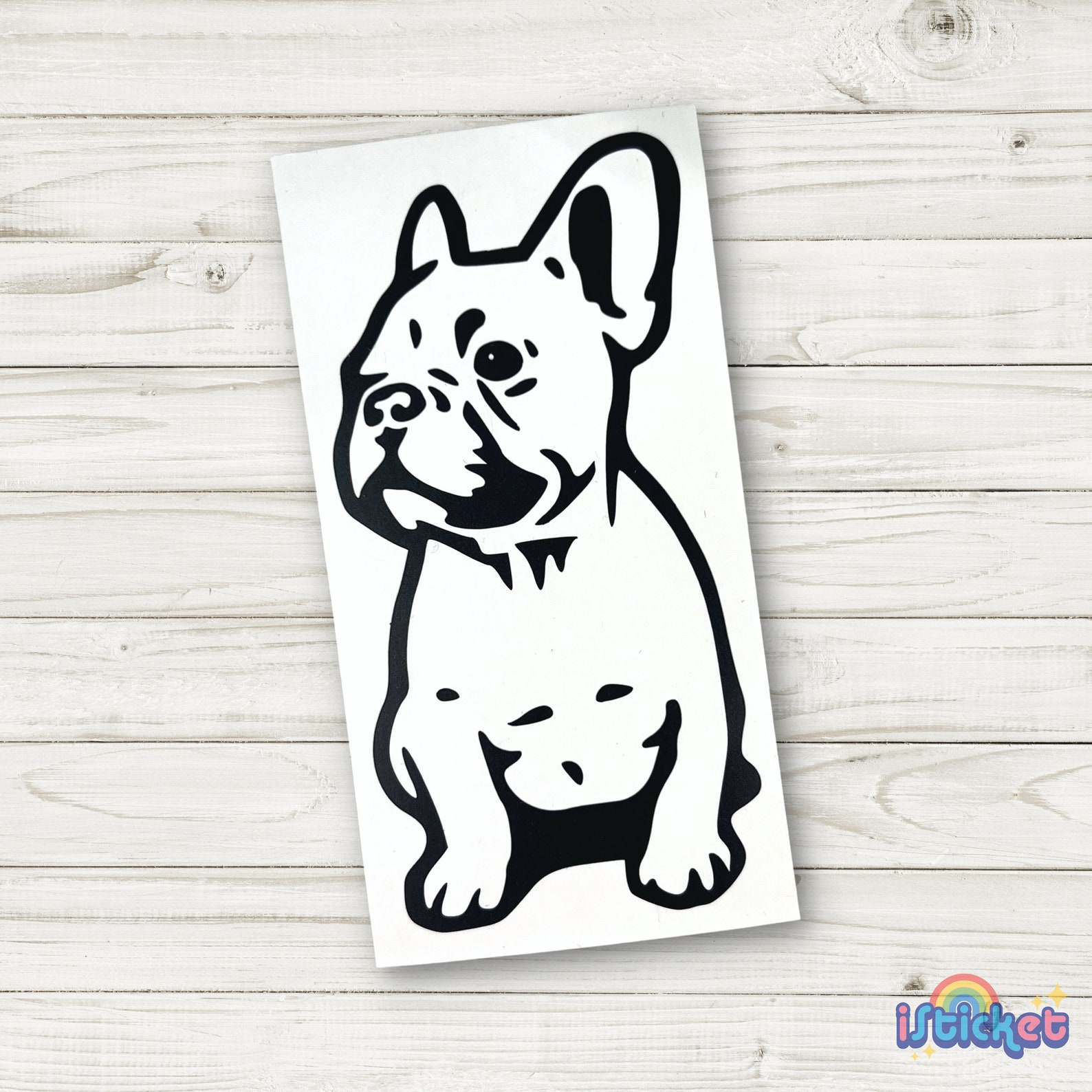 French Bulldog Vinyl Decal | Frenchie Decal | Dog Sticker Laptop Decal ...