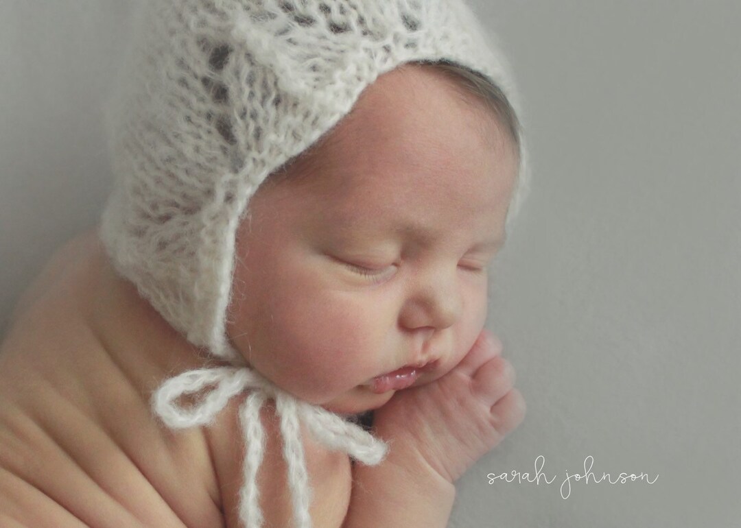 Off White Baby Bonnet Cream Baby Bonnet , Vintage Style Baby Bonnet ...