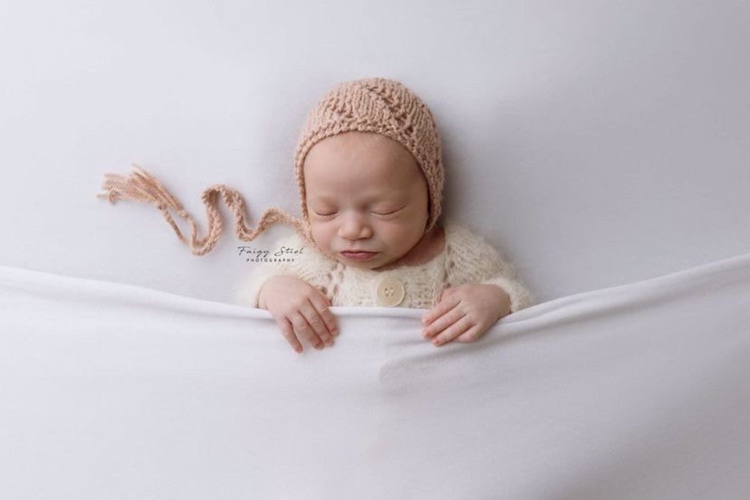 Blush Pink Bonnet ,pink Baby Bonnet, Vintage Pink Bonnet , Newborn ...