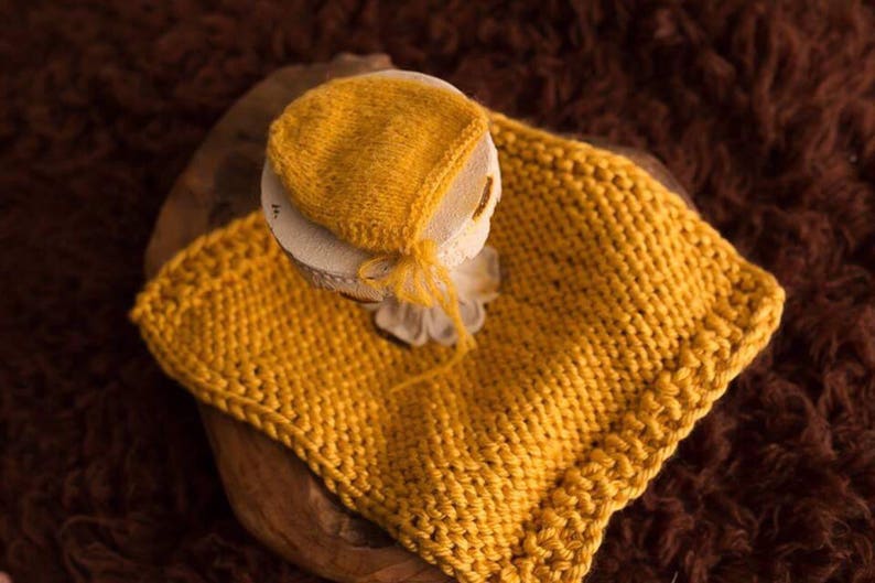 Yellow Mustard Newborn Bonnet Sunflower Yellow Baby Bonnet - Etsy