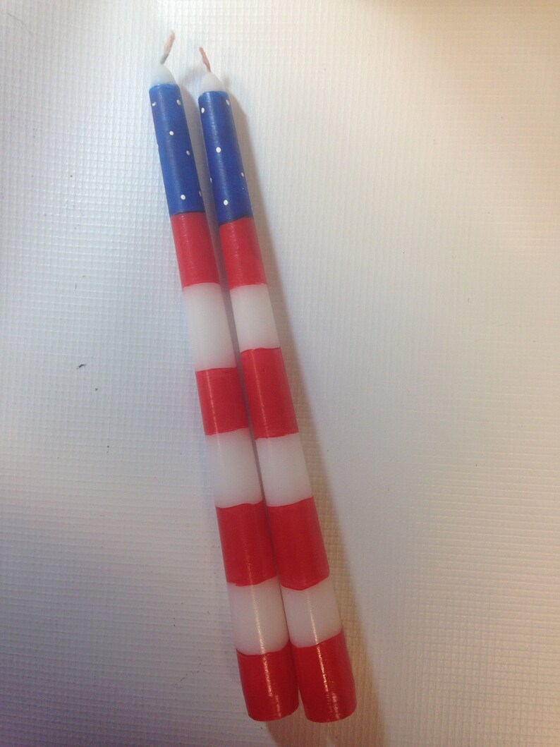 Patriotic Candles 2 Independence Day Candles July 4th - Etsy Hong Kong