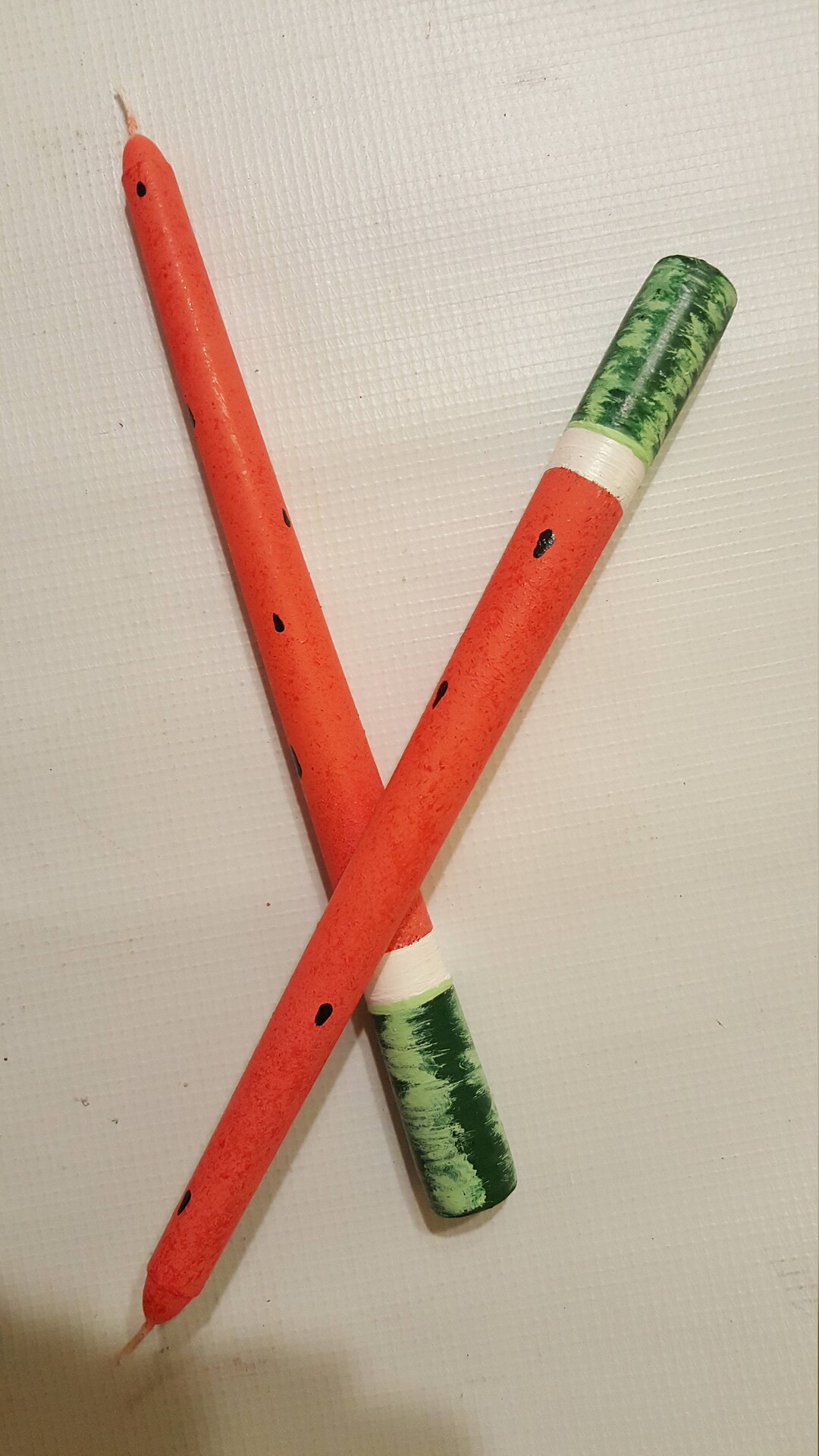 Watermelon Taper Candles, 2 Summer Candles, Watermelon Lovers, Hand ...