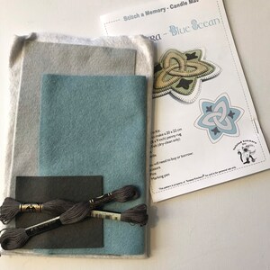 Applique Kit, Triquetra Celtic Knot Pattern, Wool Felt, Blanket Stitch ...