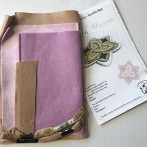 Applique Kit, Triquetra Celtic Knot Pattern, Wool Felt, Blanket Stitch ...