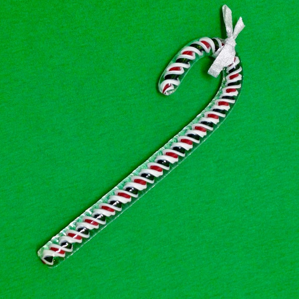 Glass Candy Cane Ornament - Etsy