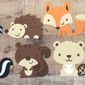 Woodland Animals Paper Die Cuts - Etsy