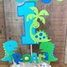Dinosaur Cake Topper-blue, Green, Aqua and Lime - Etsy