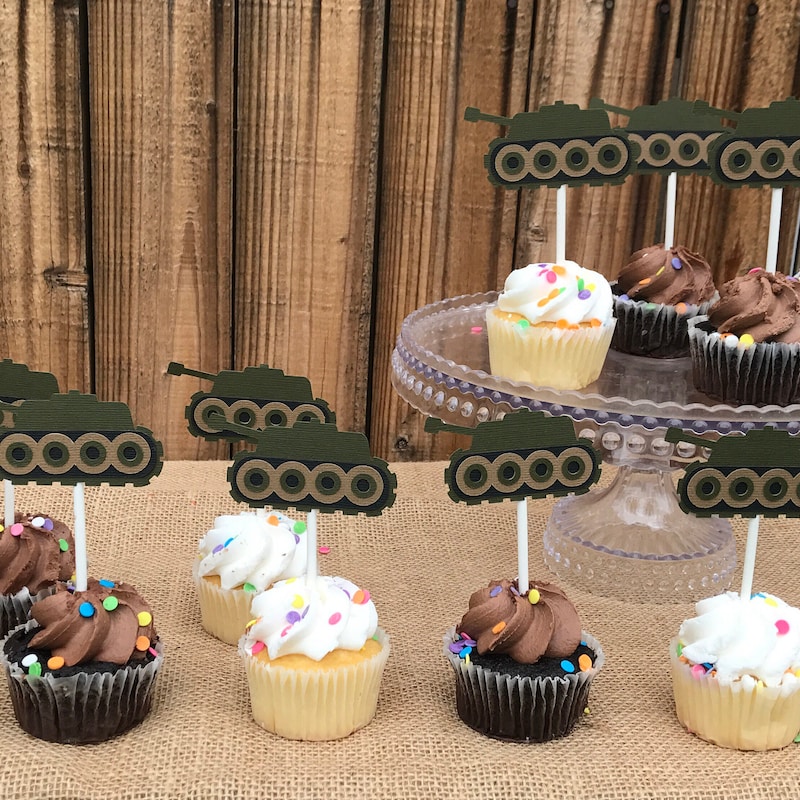 Army Cupcake Toppers - Etsy