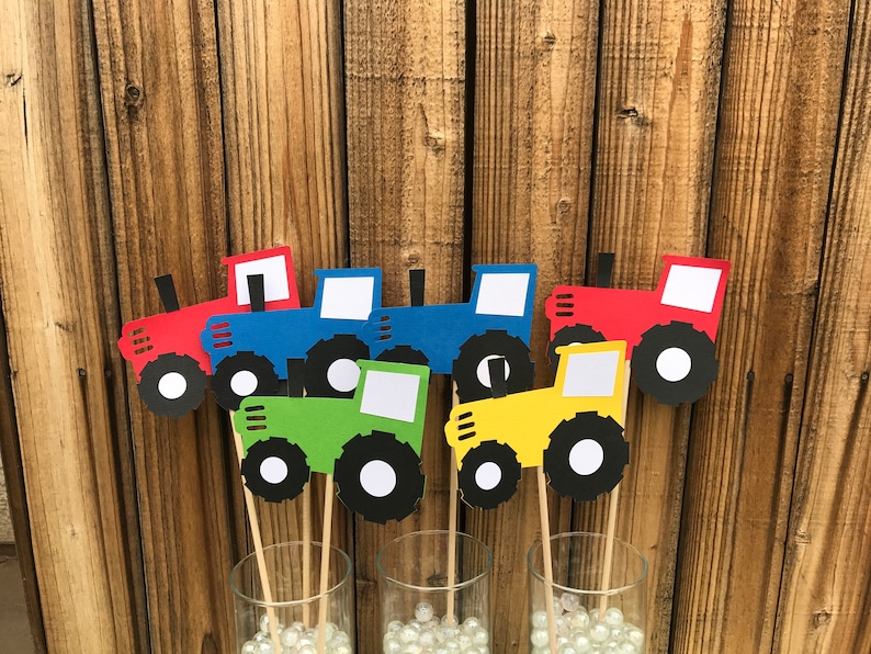 Tractor Birthday Party Centerpieces, Set of 6 - Etsy