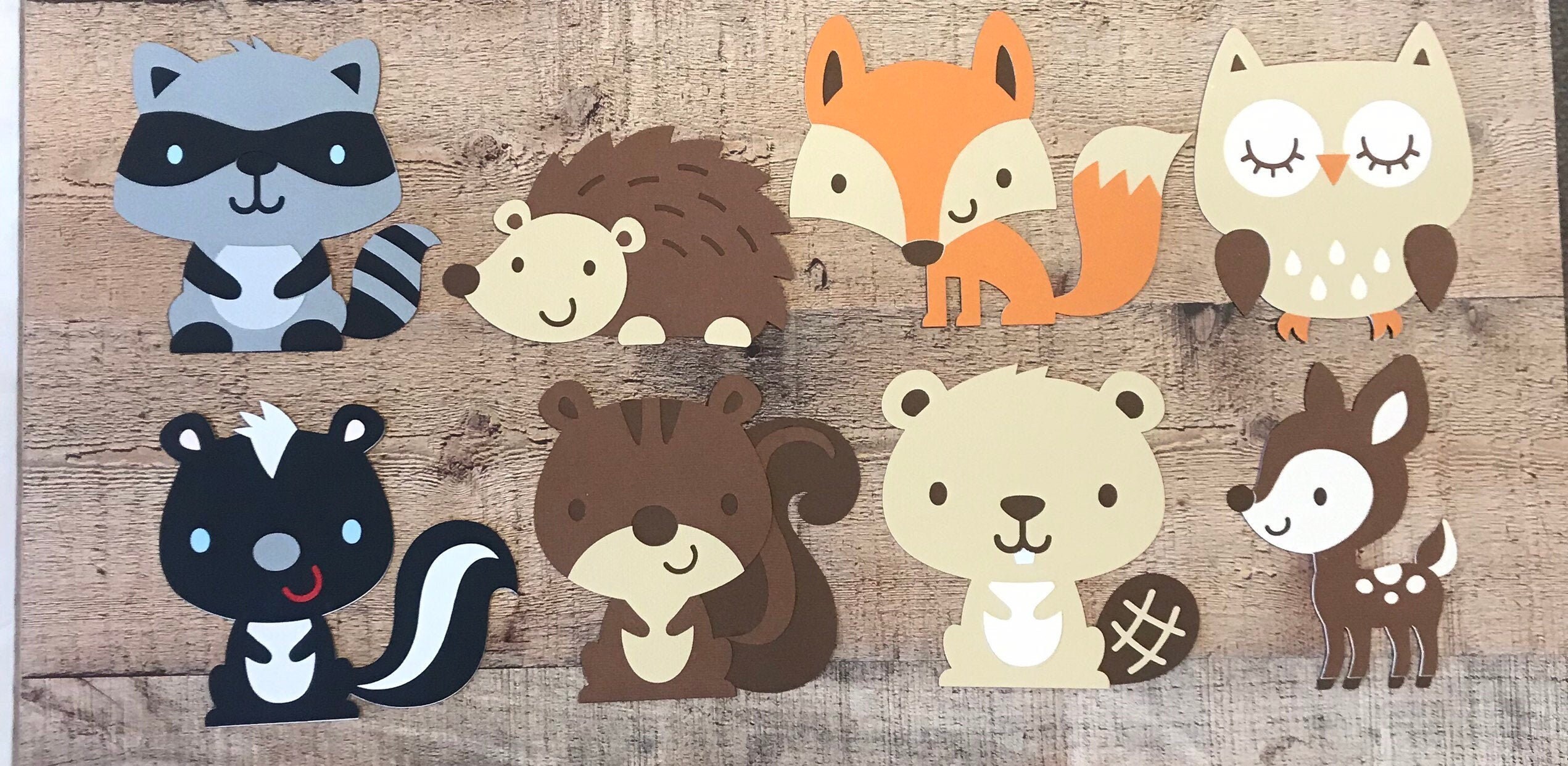 Woodland Animals Paper Die Cuts - Etsy