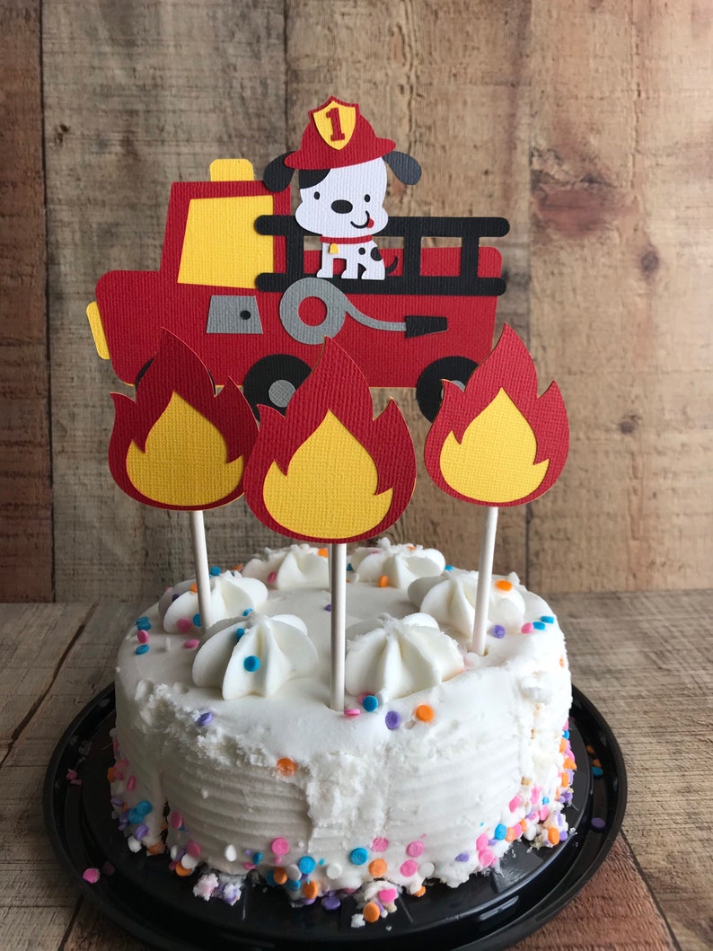 Fire Truck Cake Topper - Etsy