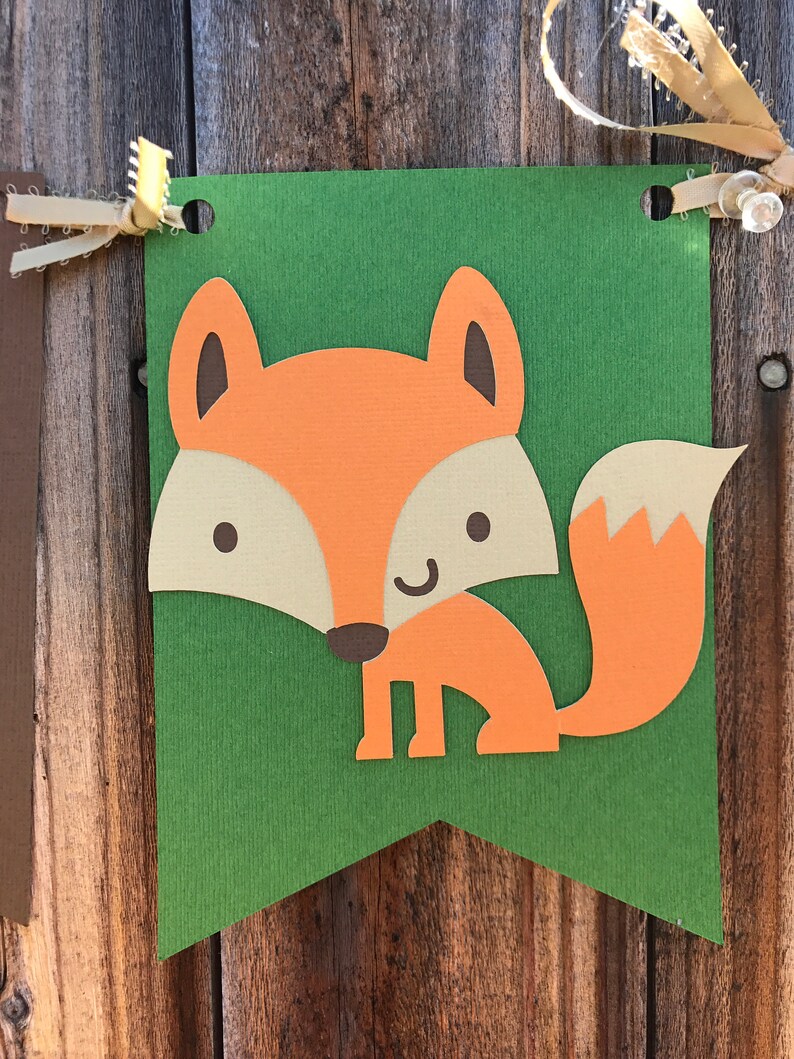 Woodland Animals Birthday Banner | Etsy
